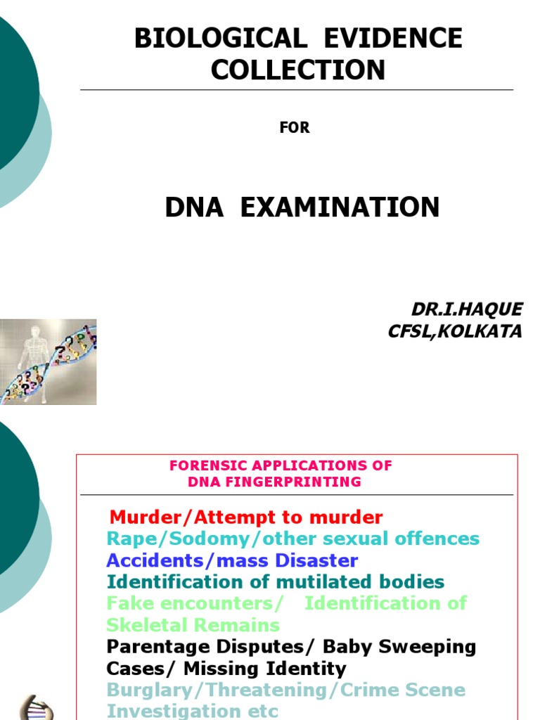 Guidelines for Biological Evidence Collection | PDF | Dna Profiling ...