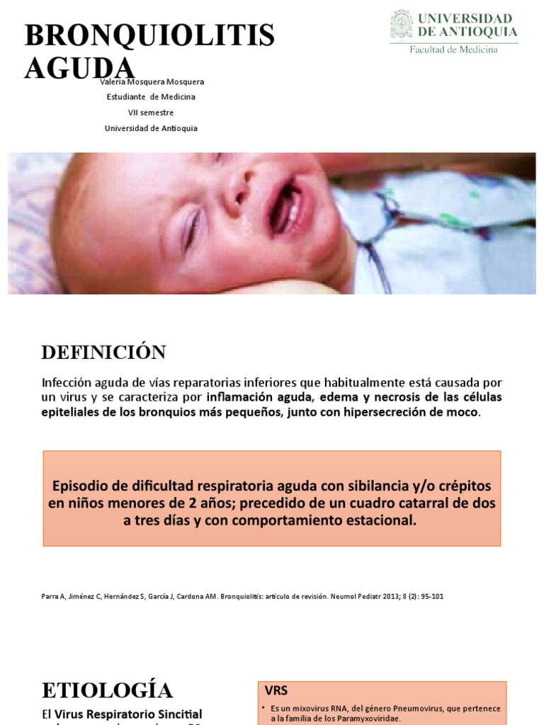 Bronquiolitis Aguda | PDF | Tos | Enfermedades respiratorias
