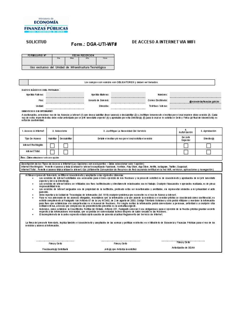 Formulario - Acceso - A - Internet 2018 | PDF | Internet