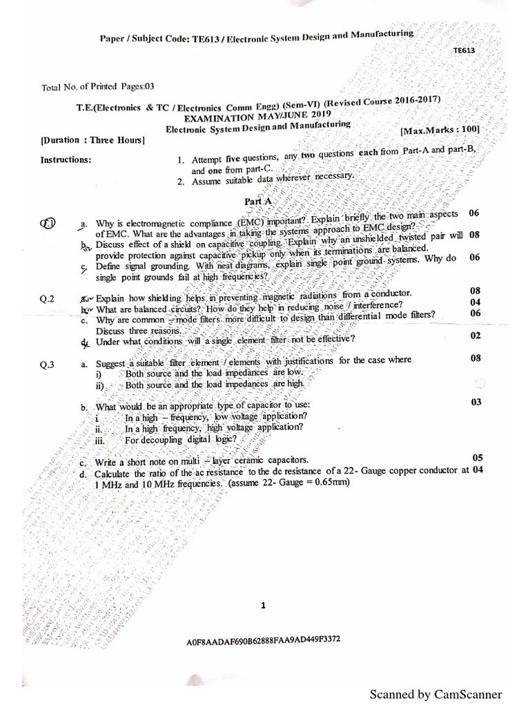 ESDM Question Papers | PDF