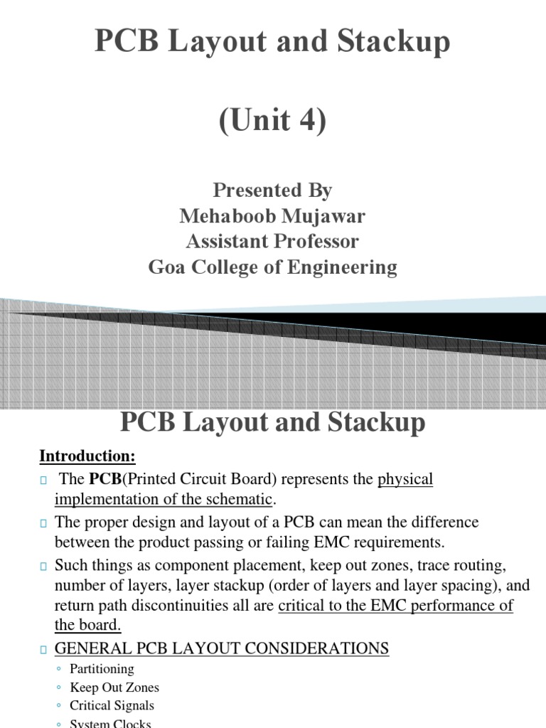 UNIT 4 PCB Layout and Stackup | PDF | Printed Circuit Board | Voltage