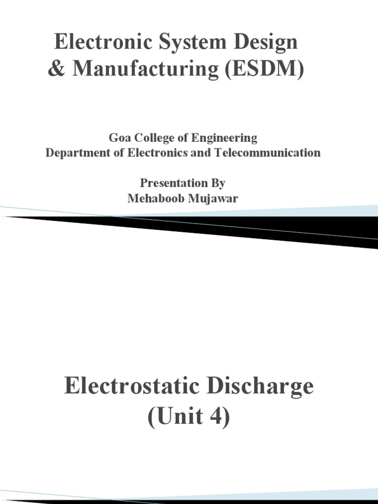 UNIT 4 Electrostatic Discharge | PDF | Electrostatic Discharge | Electrostatics