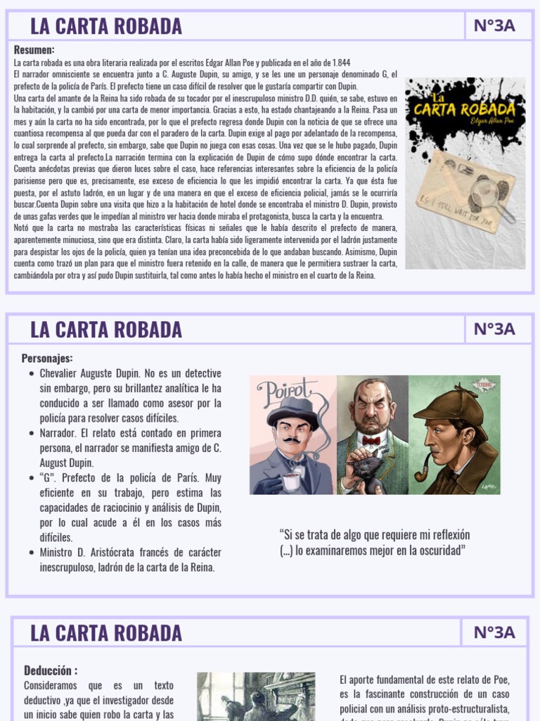 La Carta Robada | PDF | C. Auguste Dupin