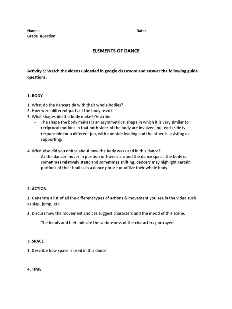 Characteristics of Cheerdance Elements | PDF | Dances