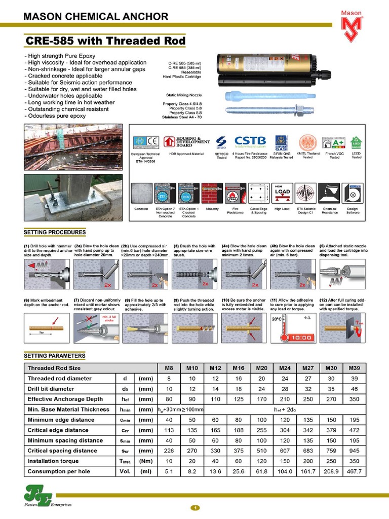 Mason C-RE 585 TDS 2017 (Email) | PDF