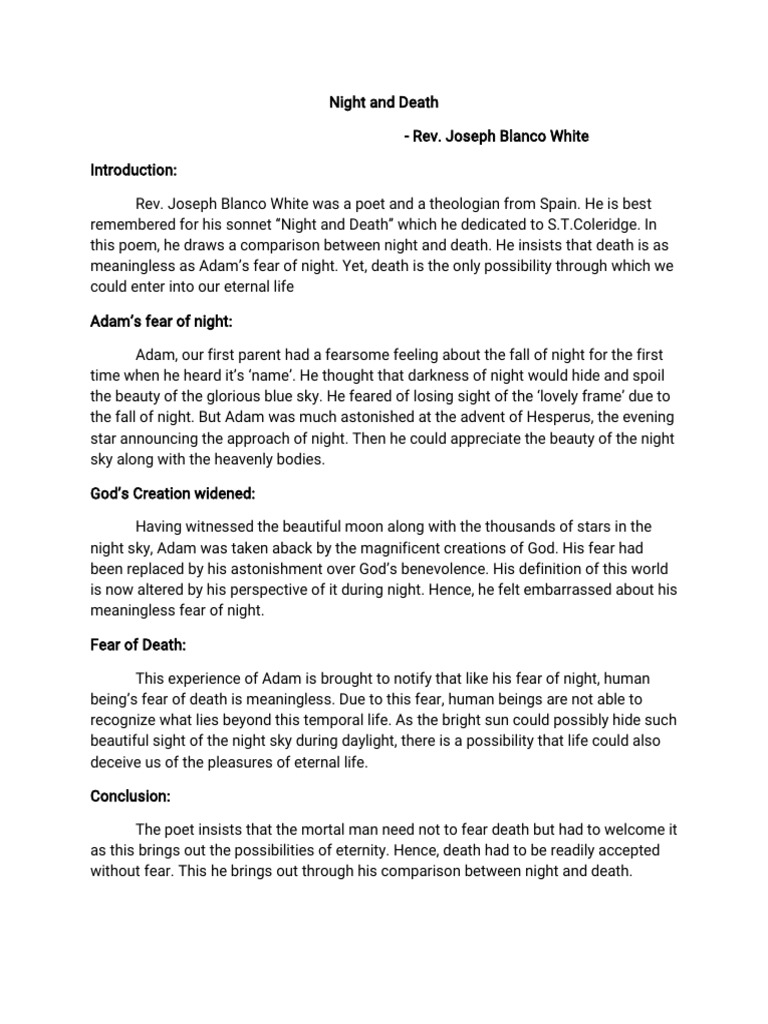 Night and Death | PDF