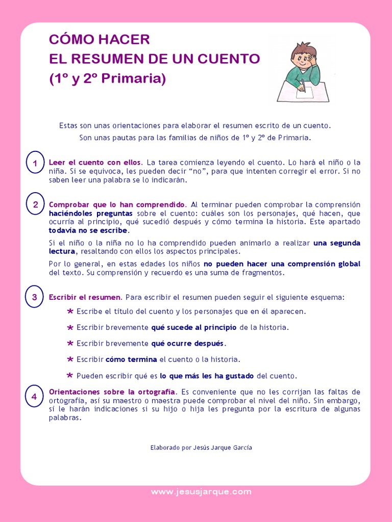 Cómo resumir un cuento para niños | PDF
