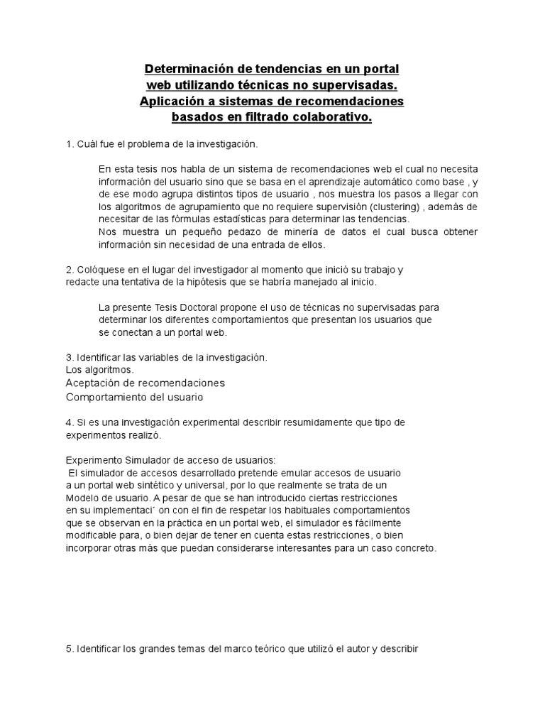Tarea Grupal Tesis 1 | PDF | Informática | Procesamiento de datos