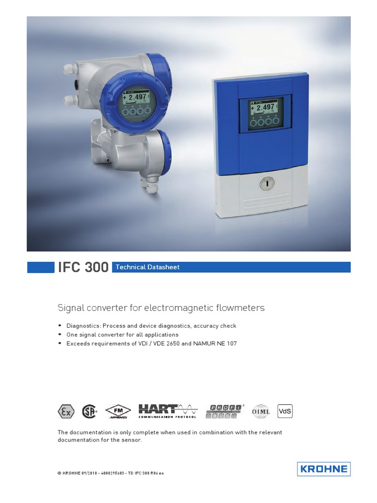 Flujo Metro Krohne Optiflux 4300C | PDF | Flow Measurement | Inductor