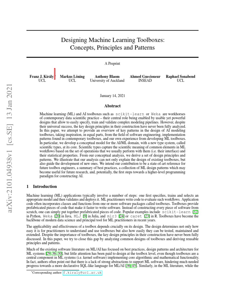 Designing Machine Learning Toolboxes Concepts Prin | Download Free PDF ...