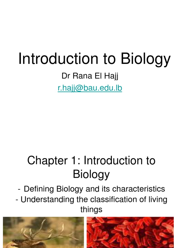 1 - Introduction To Biology | PDF | Experiment | Biology