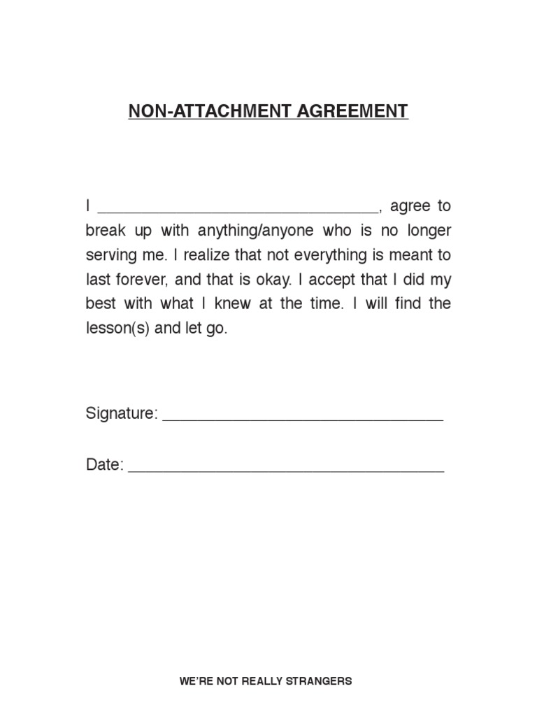 Non Attachment Agreement | PDF