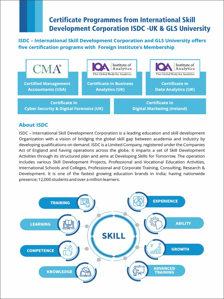 ISDC Certificate Programs at GLS University | PDF | Accountant ...