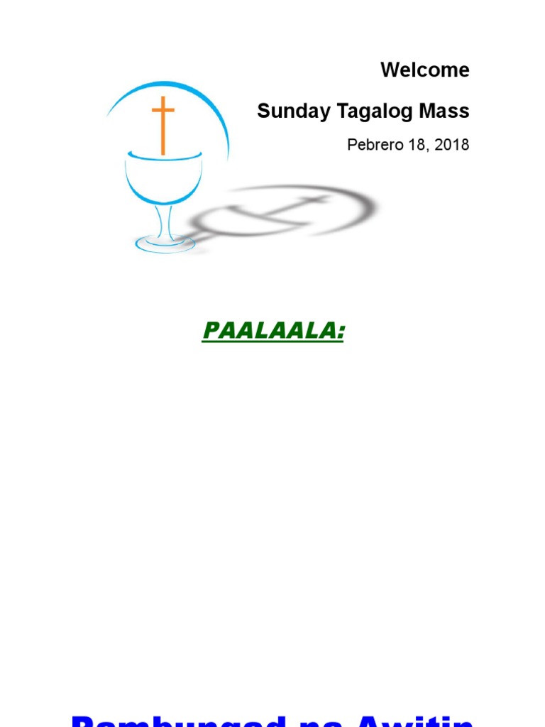 CFC Sunday Mass 18.02.2018 | PDF