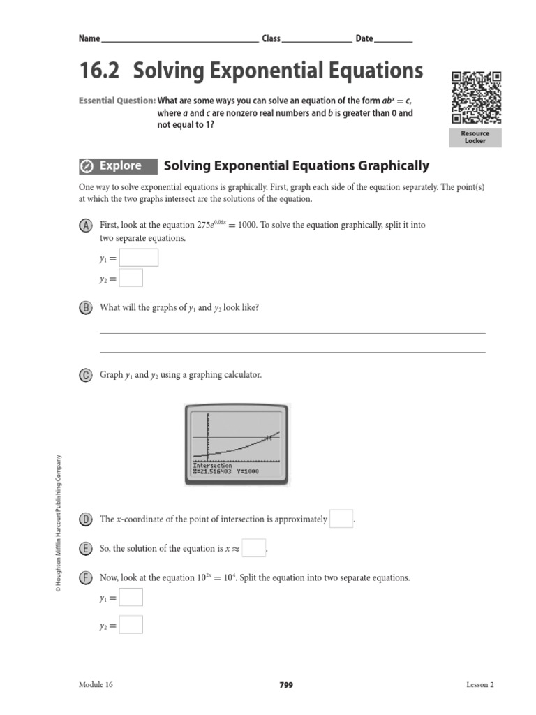 Solving Exponential Equations Graphically | PDF | Logarithm | Equations