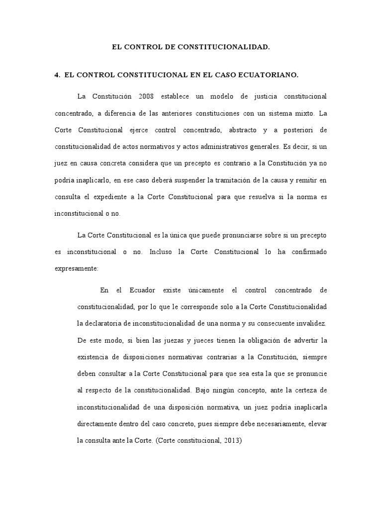 El Control de Constitucionalidad | PDF | Habeas corpus | Juez