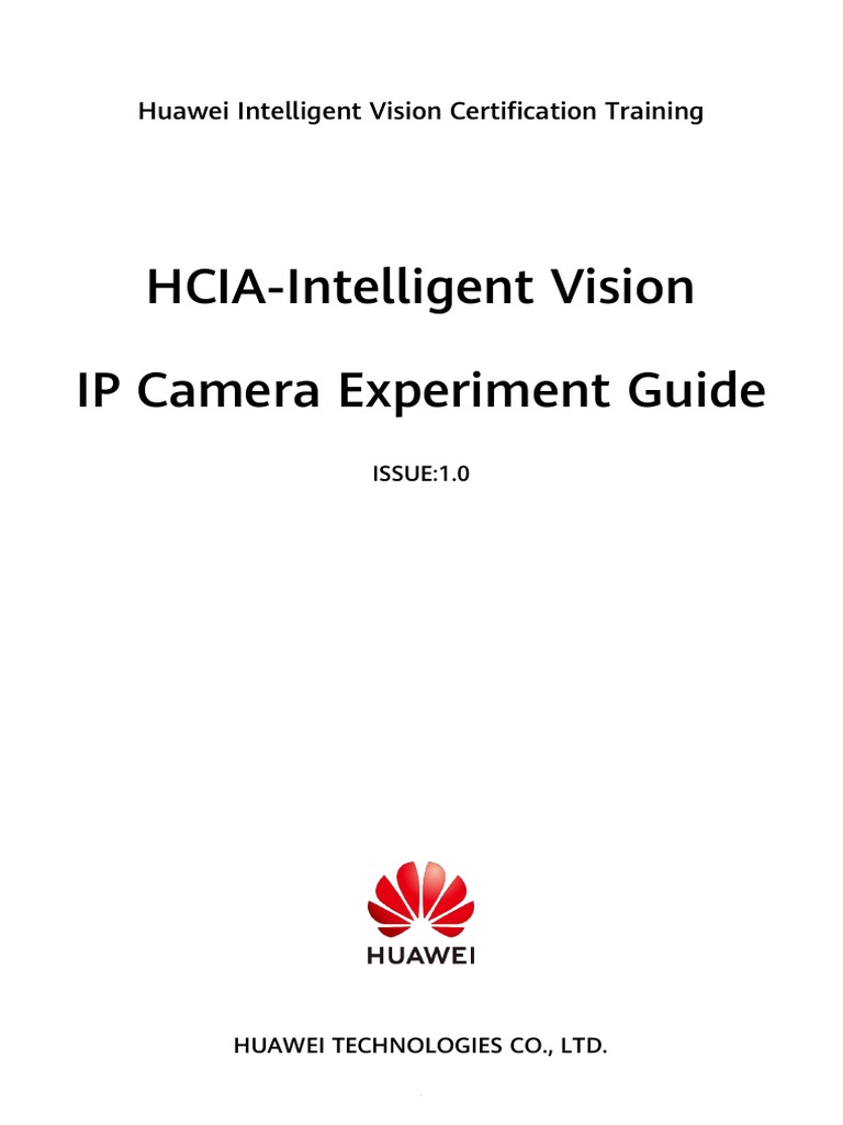 HCIA-Intelligent Vision V1.0 Lab Guide | PDF | Ip Address | Data Compression