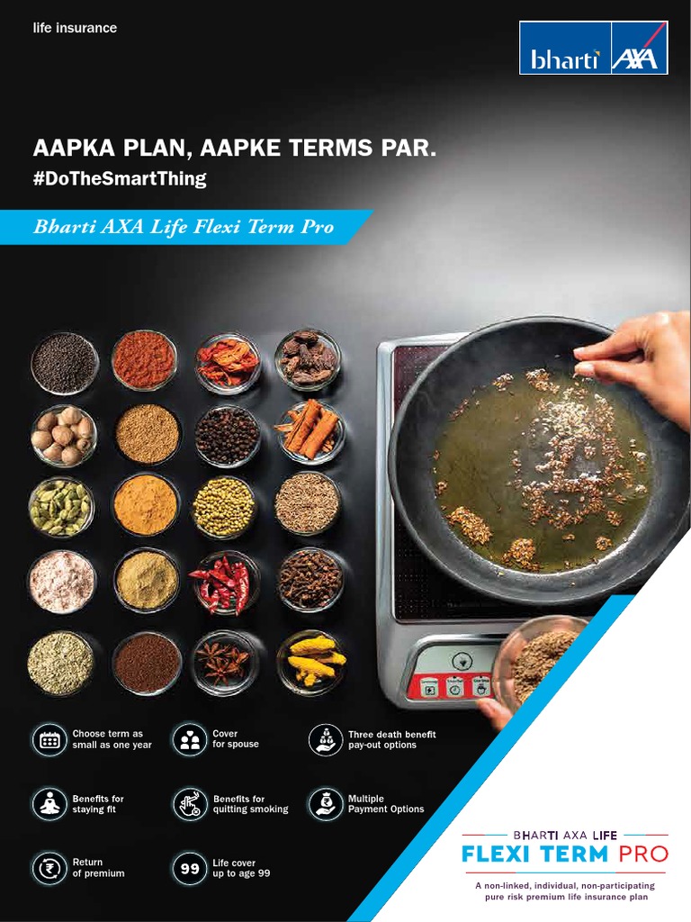 Bharti AXA Life Flexi Term Pro Plan Summary | PDF | Insurance | Life ...