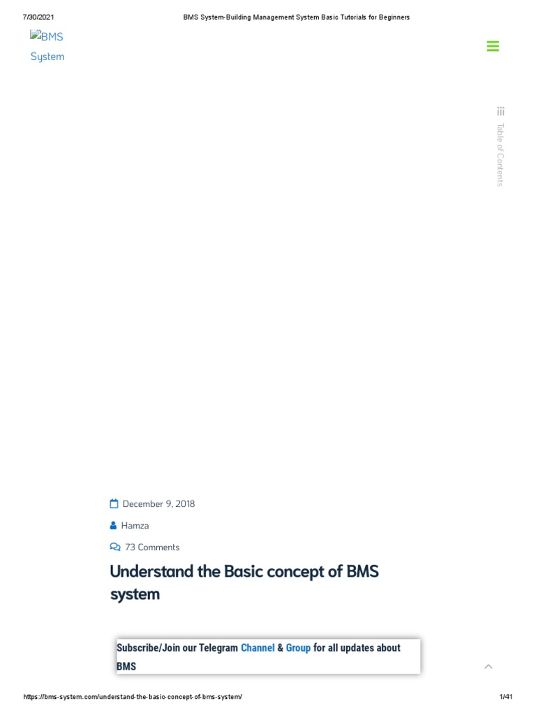 BMS System-Building Management System Basic Tutorials For Beginners ...