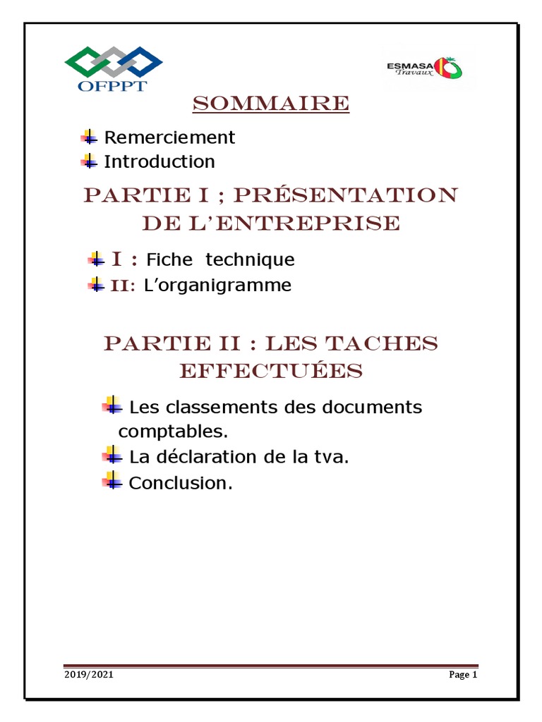 Rapport de stage en comptabilité 2021 | PDF | Taxe sur la valeur ...