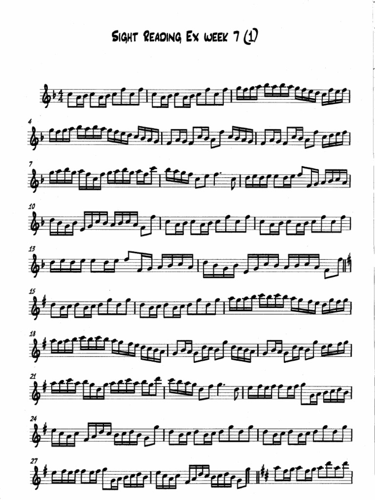 Sight Reading Exercises | PDF