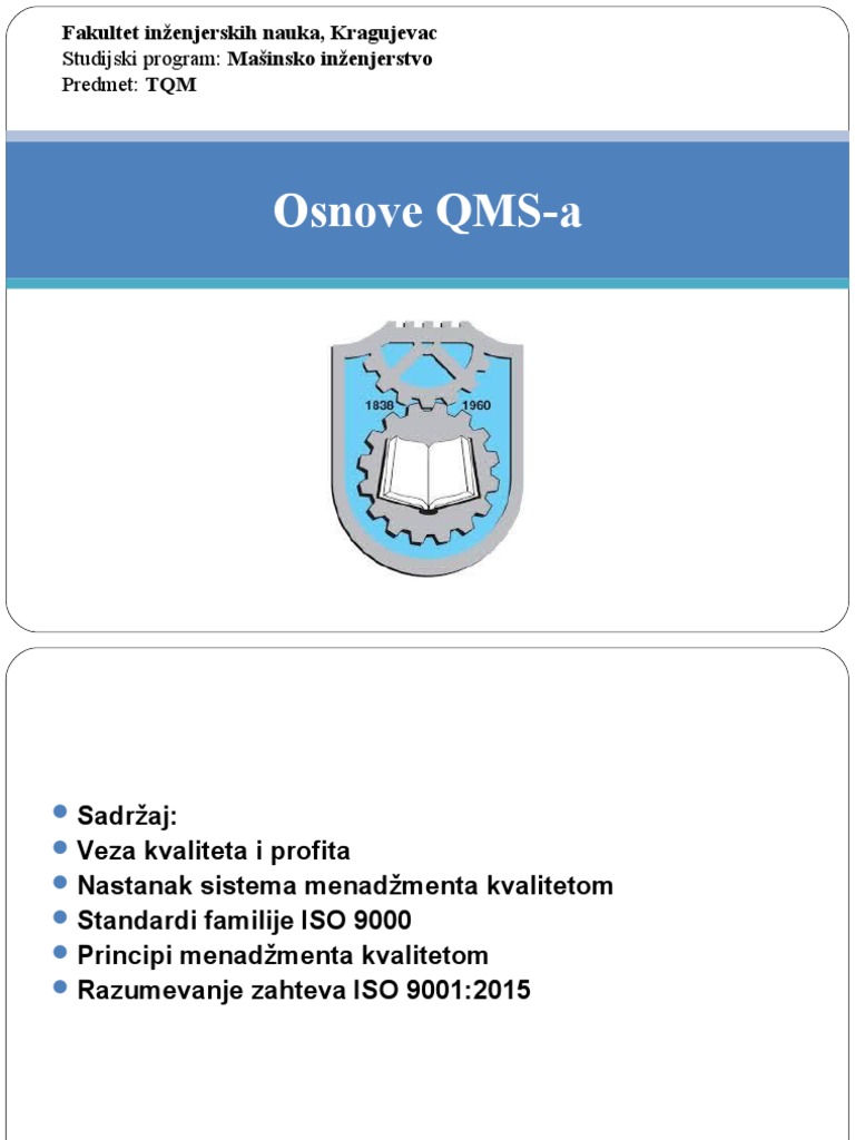 TQM - 6. Predavanje | PDF