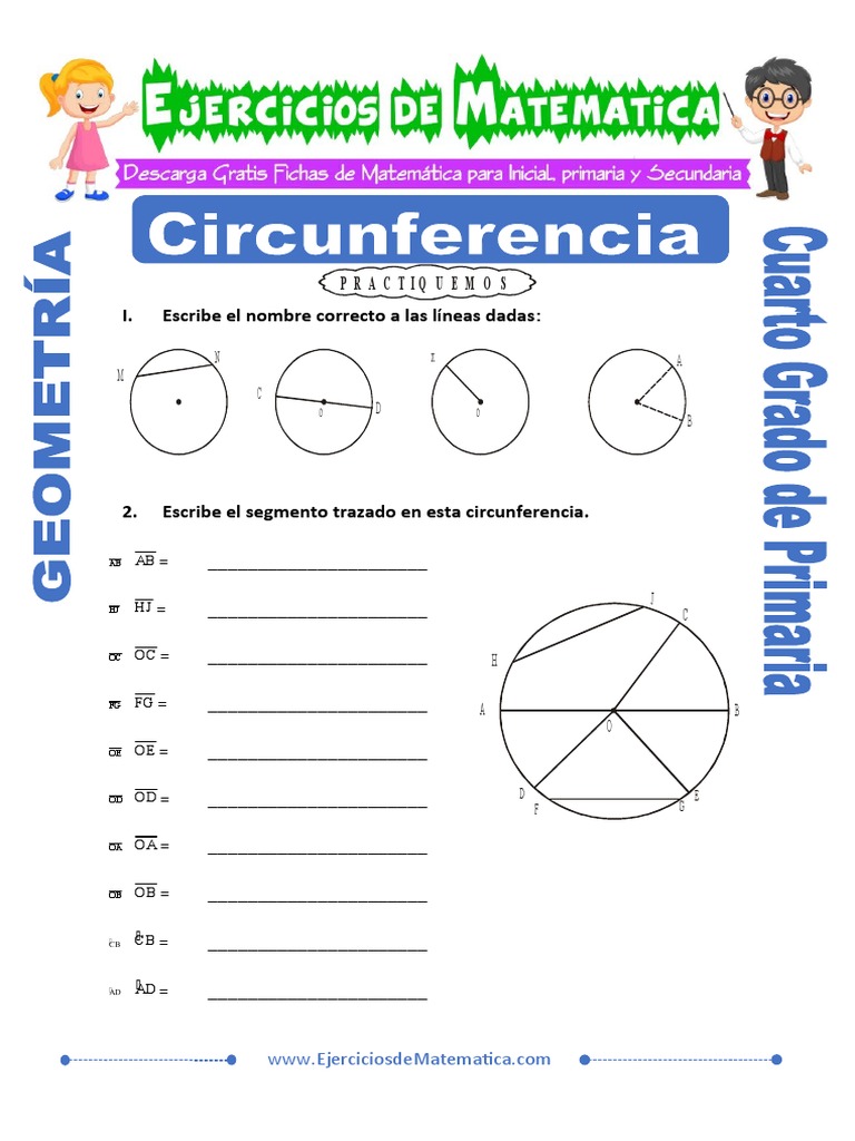 Actividades de Círculo y Circunferencia 4º | PDF
