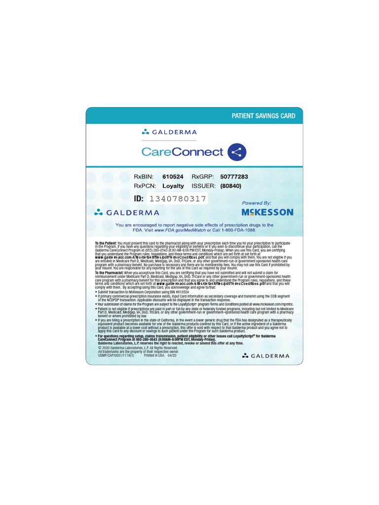 Galderma CareConnect Program Details | PDF | Prescription Drugs ...