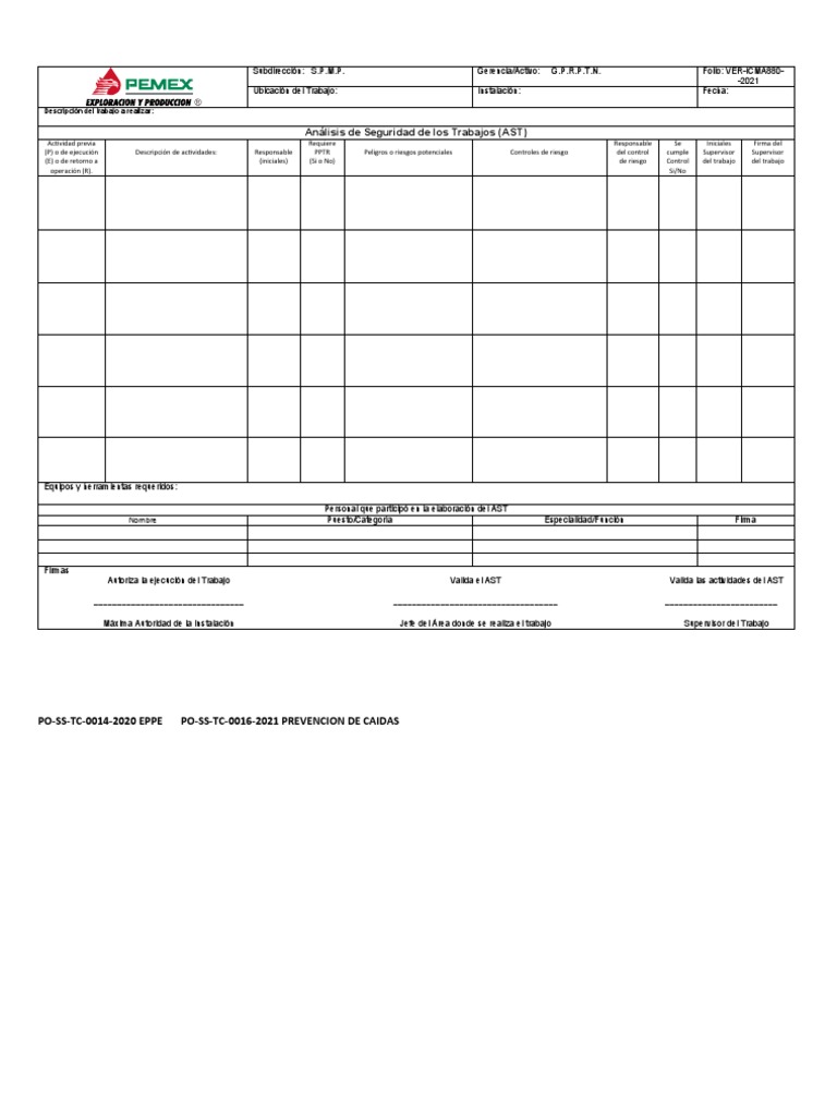 Formato Ast 2021 | PDF