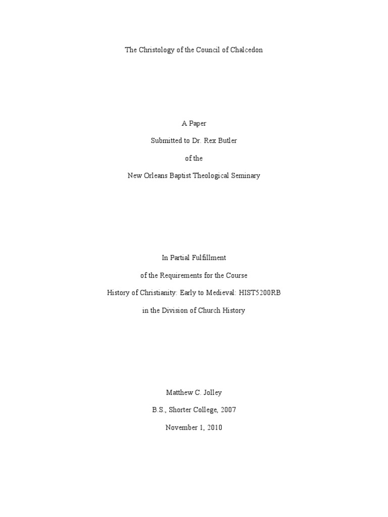 The Christology of The Council of Chalcedon | PDF | Council Of ...