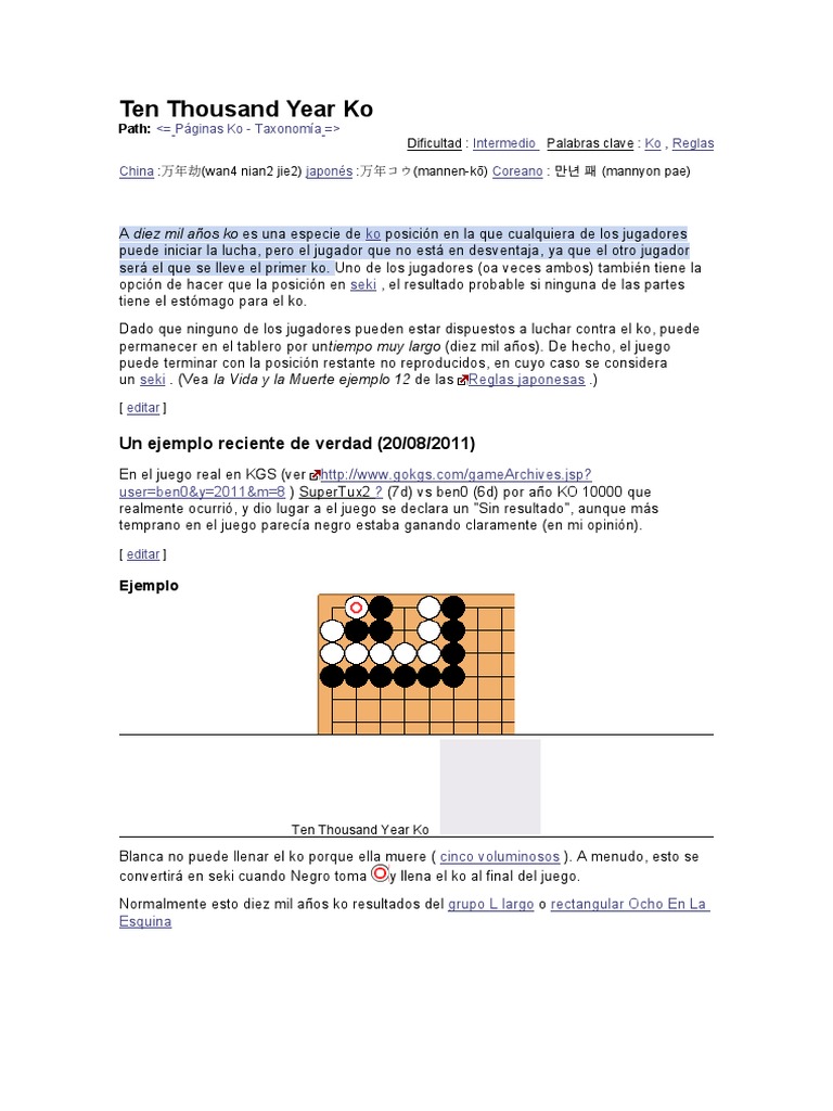 Ten Thousand Year Ko | PDF