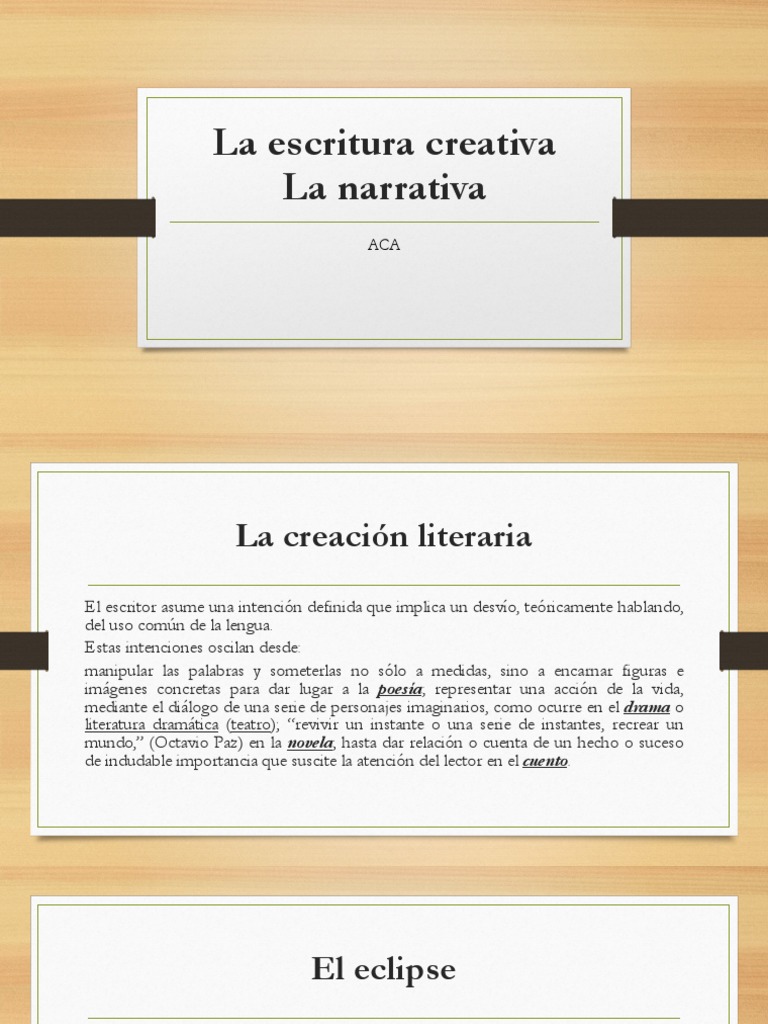 La Escritura Creativa (El Cuento) | PDF | Cuentos | Suspense (Género)