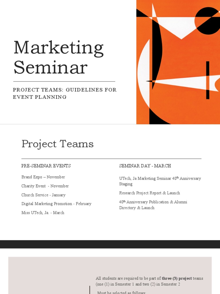 Project Team and Event Planning Guidelines | PDF | Marketing | Business ...