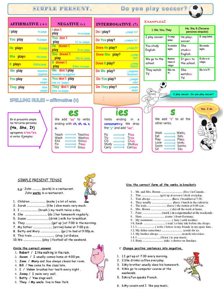 Simple Present Tense | PDF