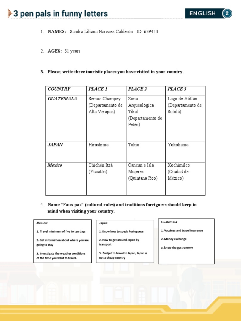 Pen Pal Application Form | PDF