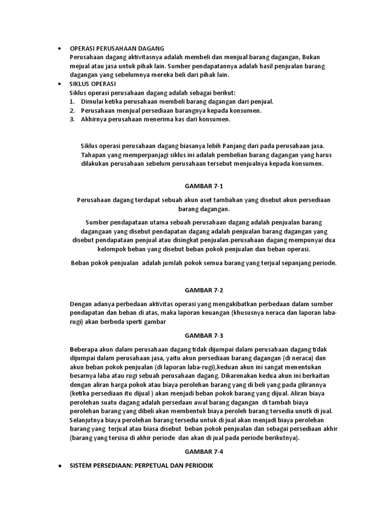 Operasi dan Siklus Perusahaan Dagang | PDF