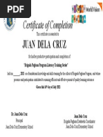 DepEd Brigada Eskwela Certificate Template | PDF | Philippines