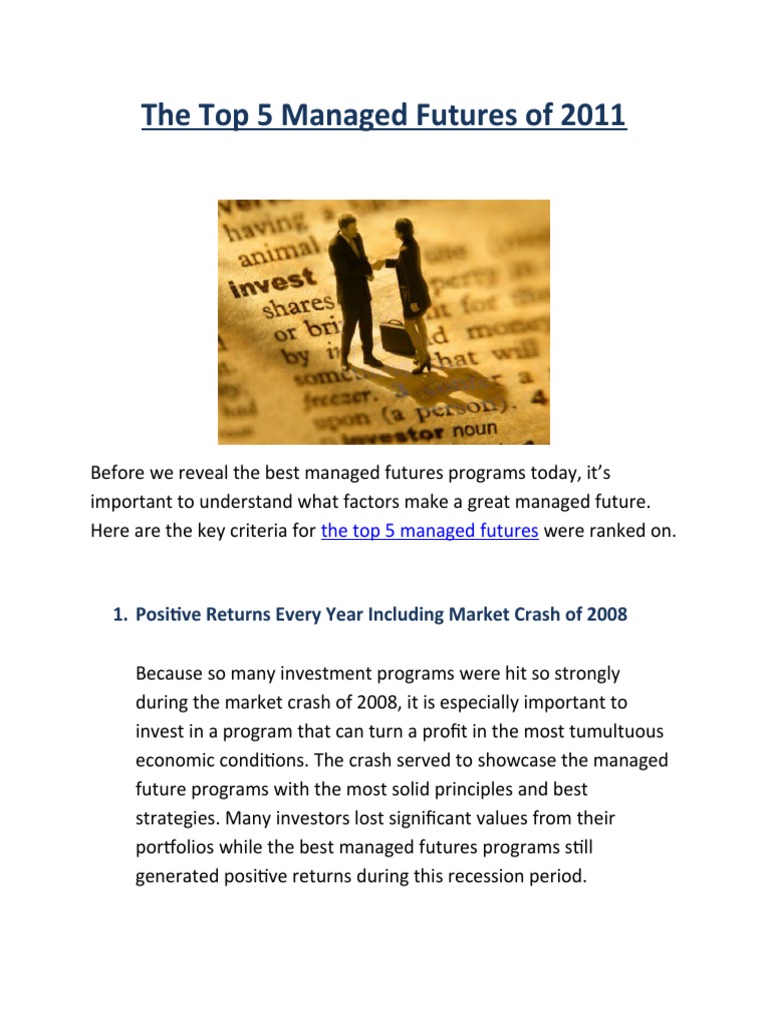 Top 5 Managed Futures of 2011 | PDF | Investing | Futures Contract