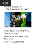 La Biología en Mi Vida. Actividad Integradora 3 Módulo 3 Semana 2 | PDF | Residuos | Biología