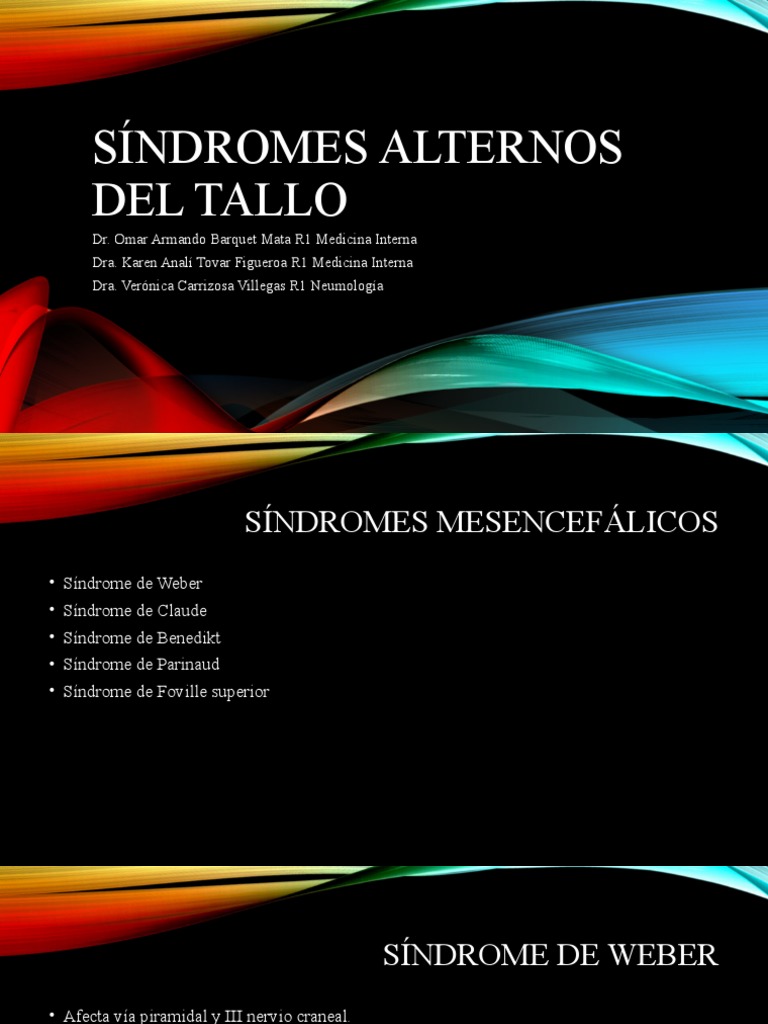 Síndromes Alternos del Tallo Cerebral | PDF | Síndrome | Sistema nervioso