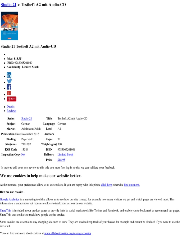 Studio 21 Testheft A2 Mit Audio-CD | PDF