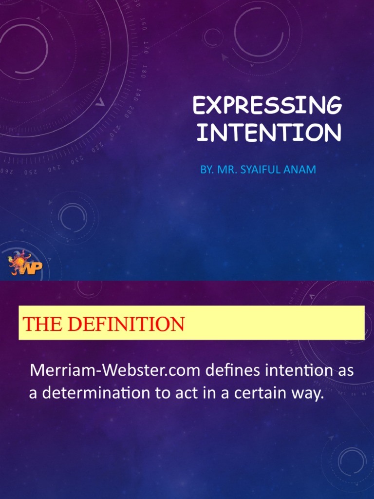 Expressing Intention | PDF