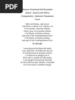 Himno a la Bandera del Ecuador | PDF | Canciones institucionales ...