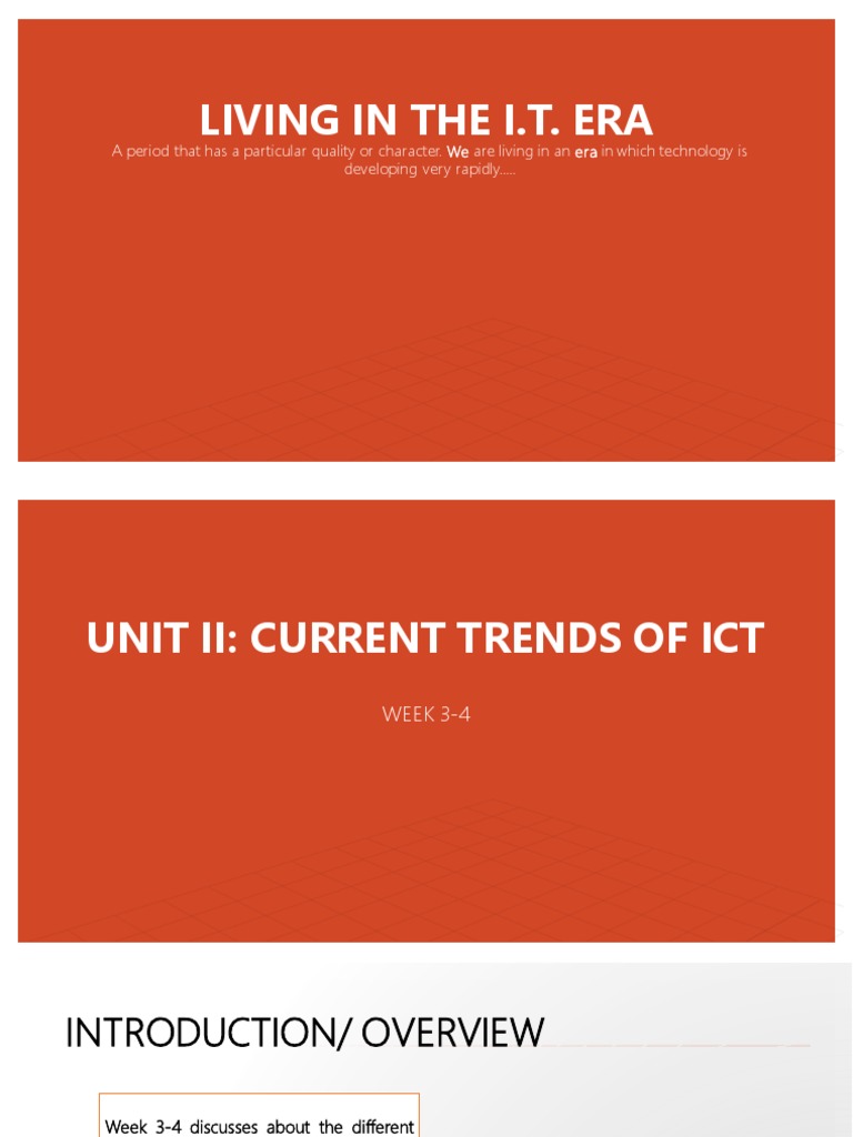 Week3-4 - Current IT Trends of ICT | PDF | Data Analysis | Artificial ...