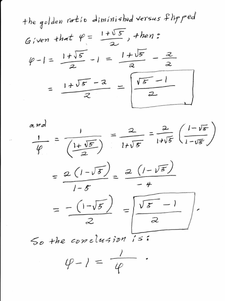 The Golden Ratio Diminished Versus Flipped | PDF