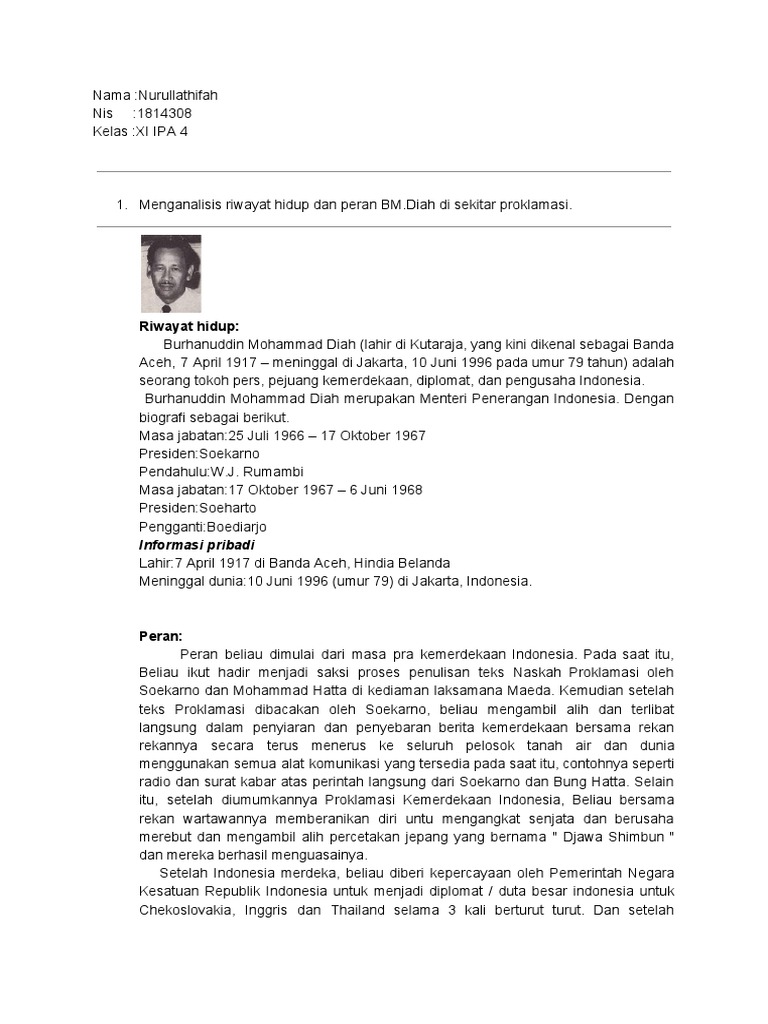 Peran Tokoh Seputar Proklamasi | PDF