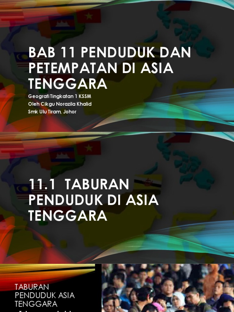 GEO T1 KSSM Bab 11 Penduduk Dan Petempatan Di Asia Tenggara Zila | PDF