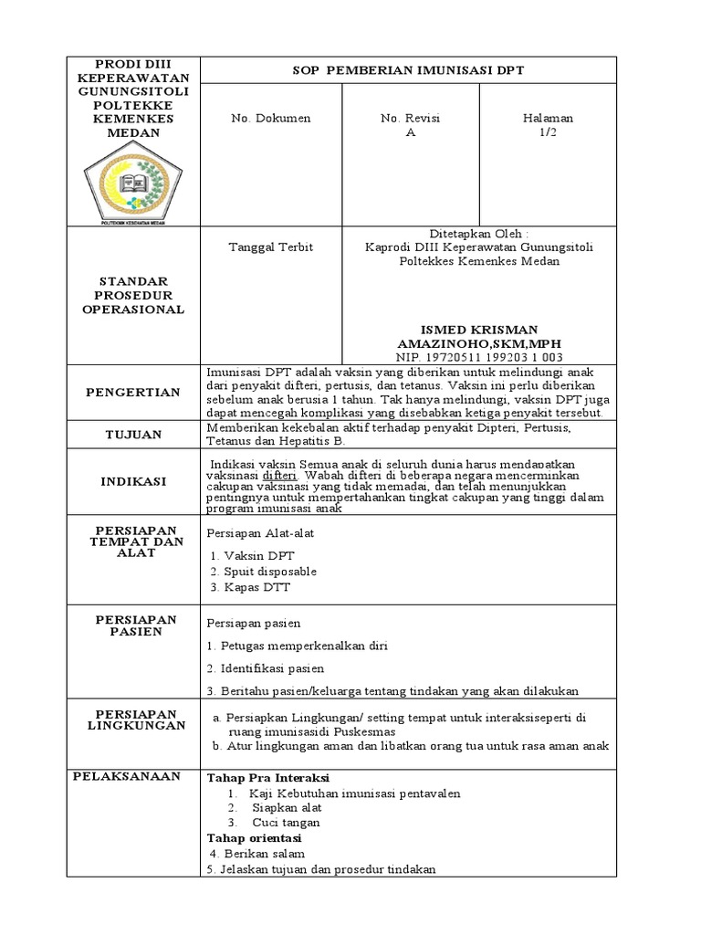 Sop DPT | PDF | Sains & Matematika