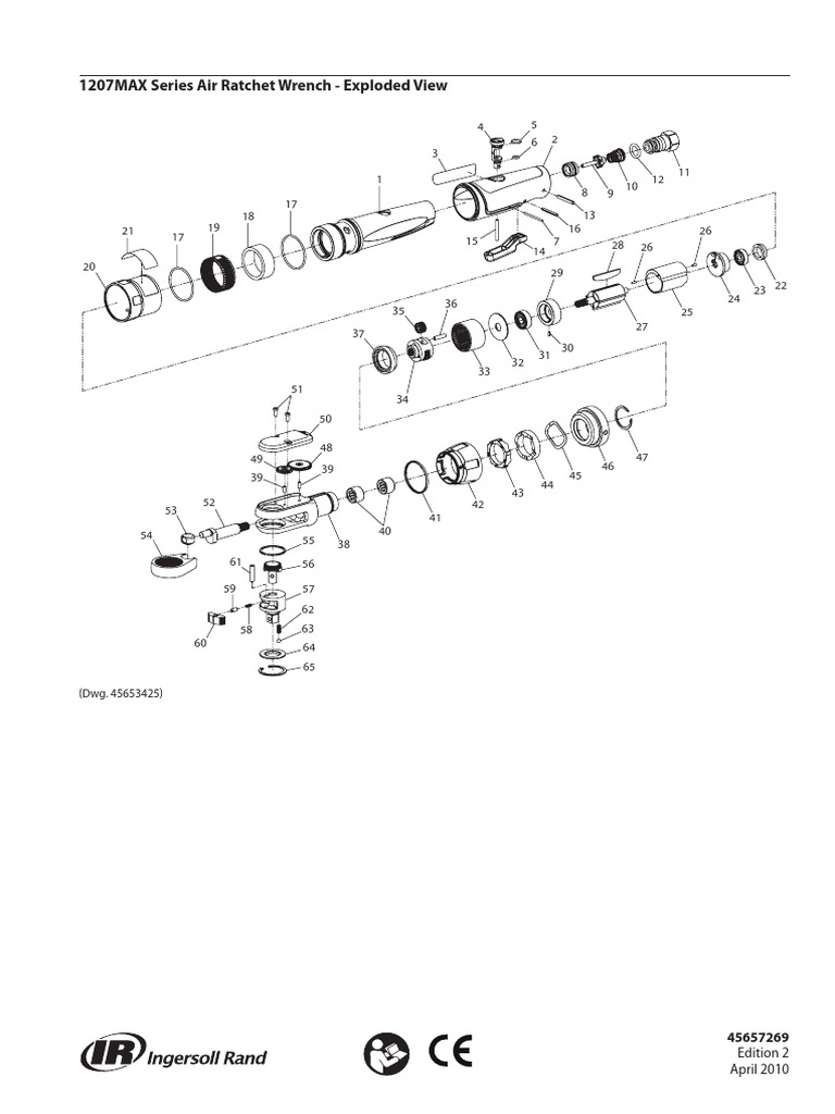 1207MAX Series Air Ratchet Wrench - Exploded View: 45657269 Edition 2 ...