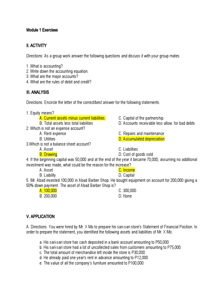 FABM2 Module - 1 | PDF | Debits And Credits | Balance Sheet